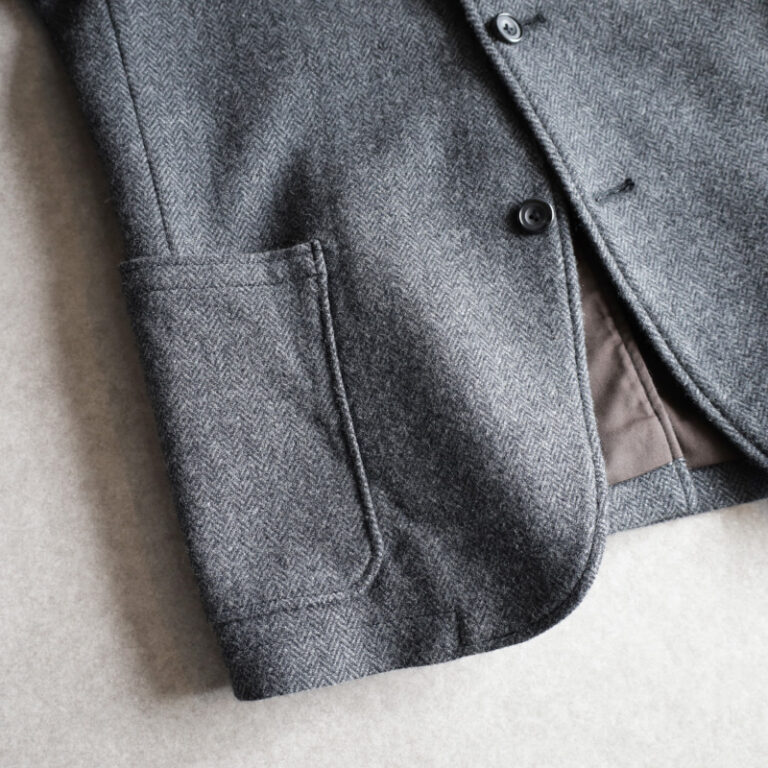 WORKERS Glenn Jacket, Grey Herringbone Tweed – by CITRON