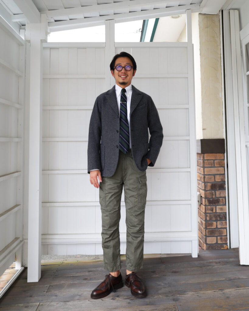 WORKERS Glenn Jacket, Grey Herringbone Tweed – by CITRON