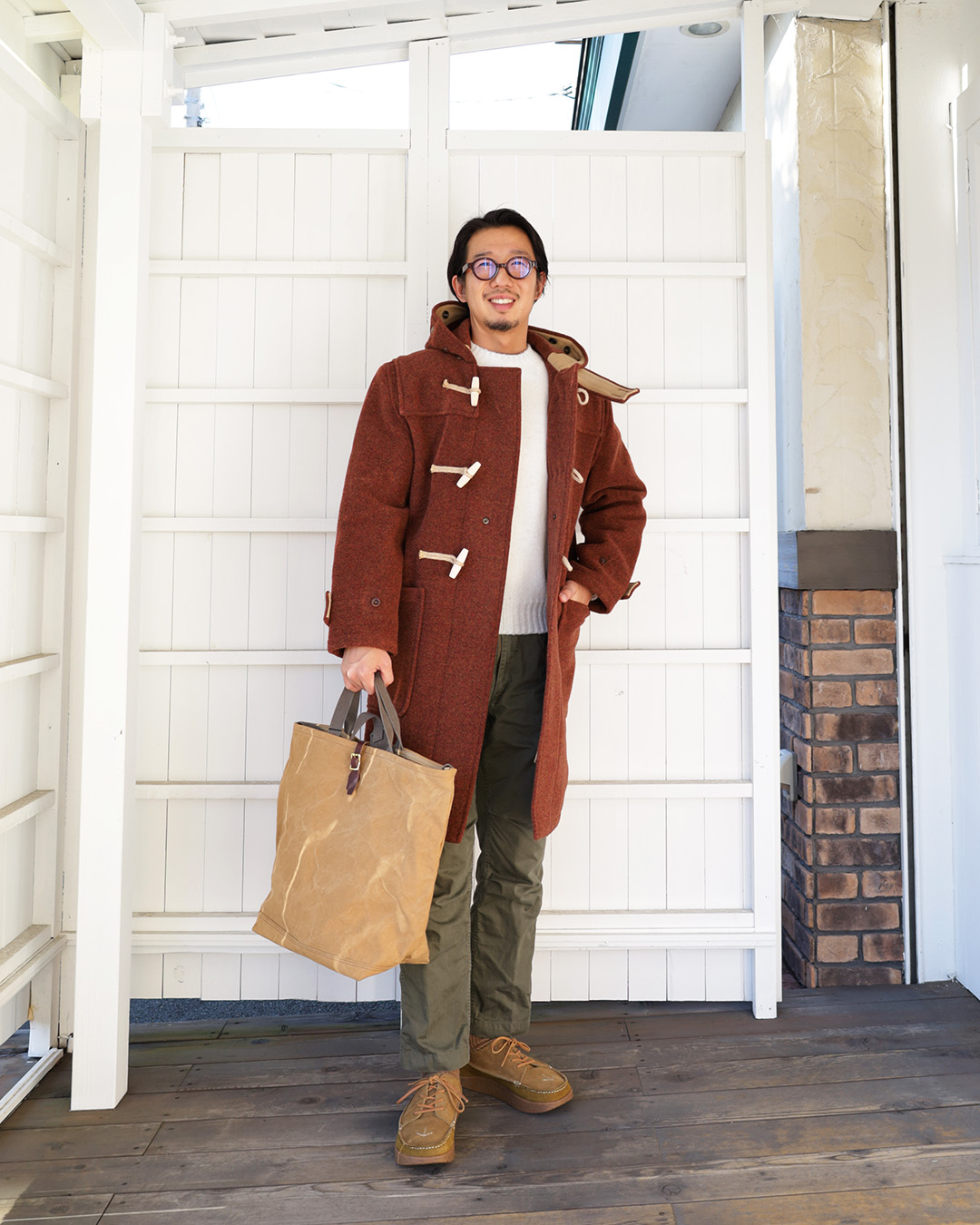 GLOVERALL MONTY DUFFLE COAT RUST – by CITRON