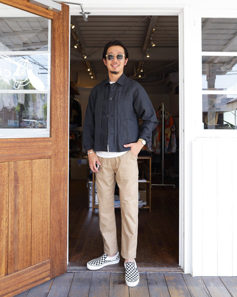 FOB FACTORY F0488 “SOLOTEX EASY PANTS Beige – by CITRON