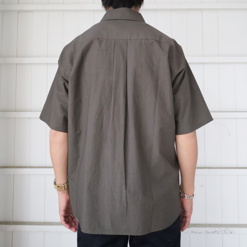 comm.arch. Cotton Linen S/S Shirt Bronze Khaki – by CITRON