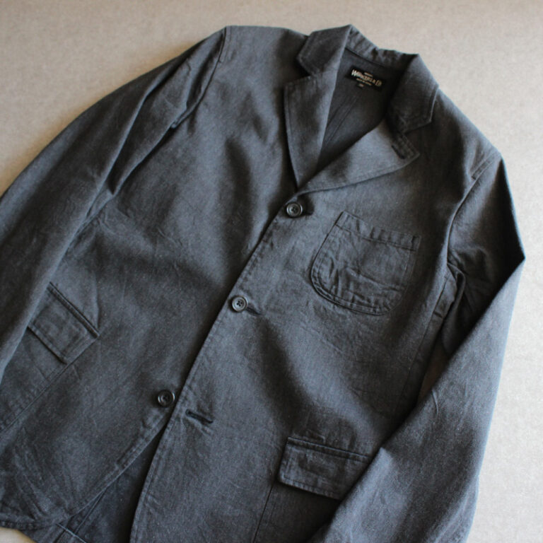 WORKERS Lounge Jacket,UN Lining, Cotton Serge Grey – by CITRON