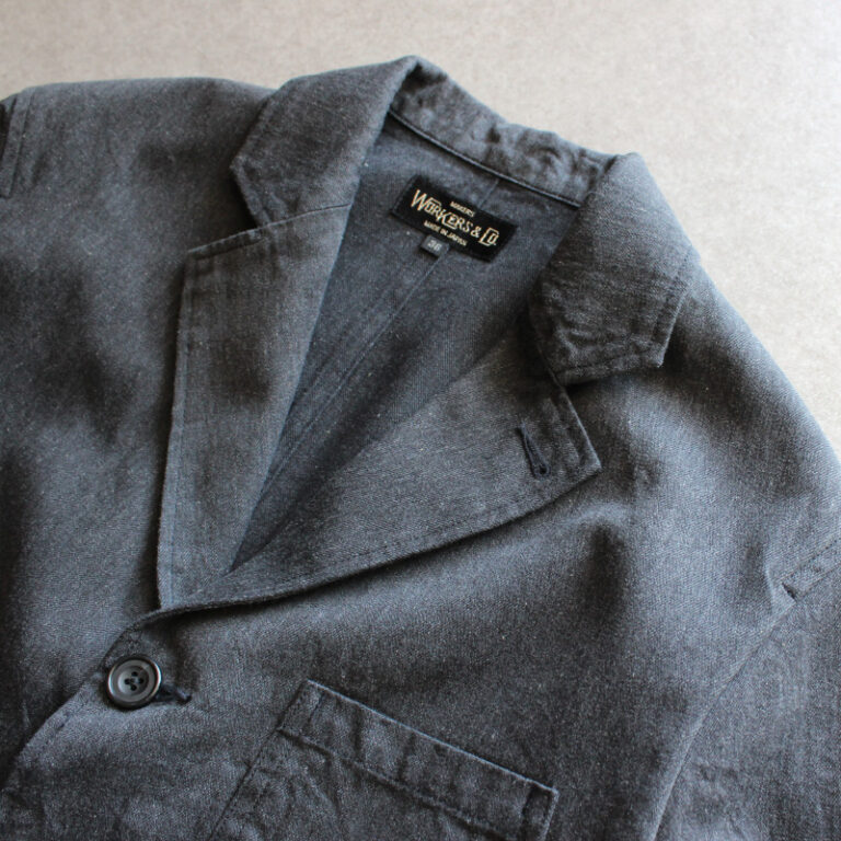 WORKERS Lounge Jacket,UN Lining, Cotton Serge Grey – by CITRON