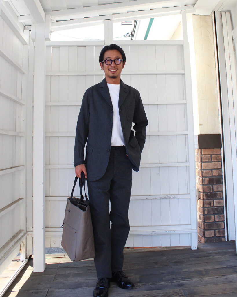 WORKERS Lounge Jacket,UN Lining, Cotton Serge Grey – by CITRON