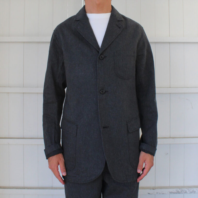 WORKERS Lounge Jacket,UN Lining, Cotton Serge Grey – by CITRON