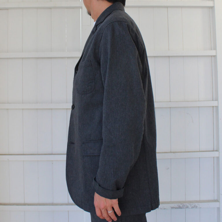 WORKERS Lounge Jacket,UN Lining, Cotton Serge Grey – by CITRON