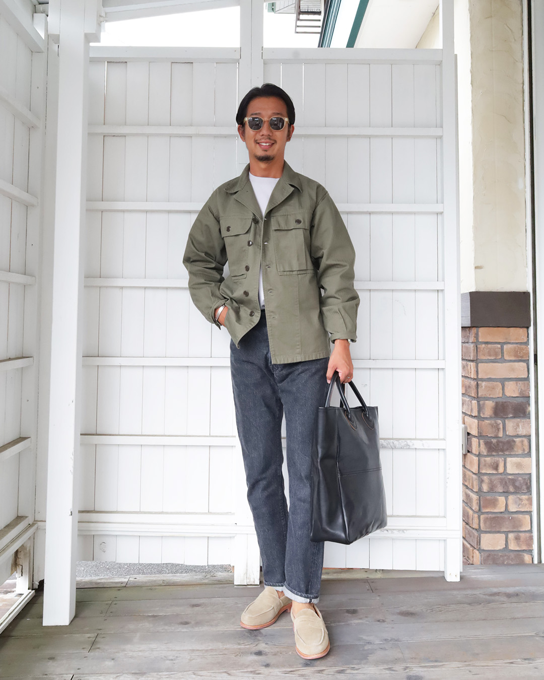 Bark Outsiders “OLD CARRY TOTE ” BLACK (Core Brown)” – by CITRON