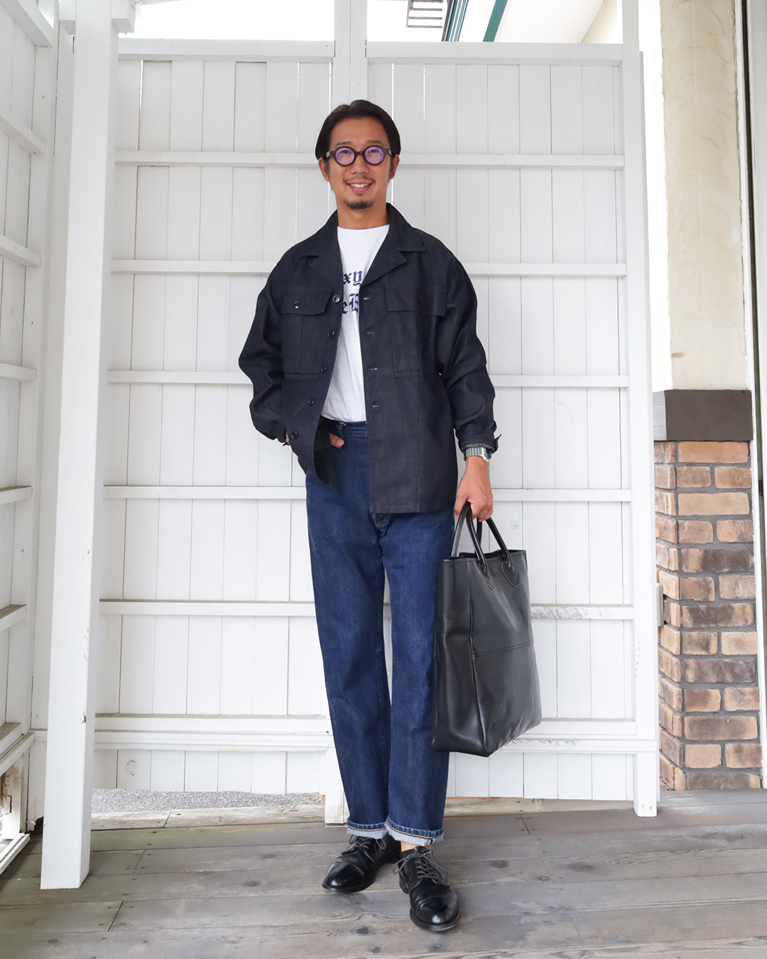 Bark Outsiders “OLD CARRY TOTE ” BLACK (Core Brown)” – by CITRON