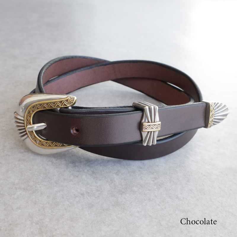 MOONSHINE Del Rio Buckle Western Leather Belt Narrow – by CITRON