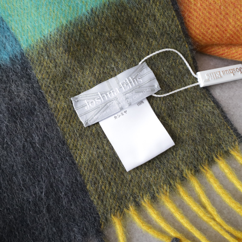 JOSHUA ELLIS CASHMERE MULTI BLOCK CHECK カシミヤストール – by CITRON